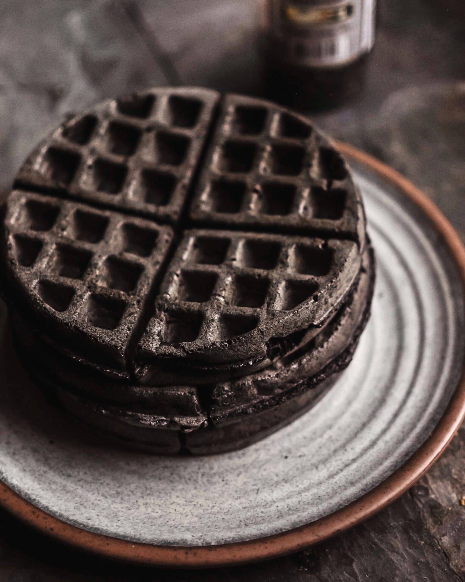 Black Sesame Waffles