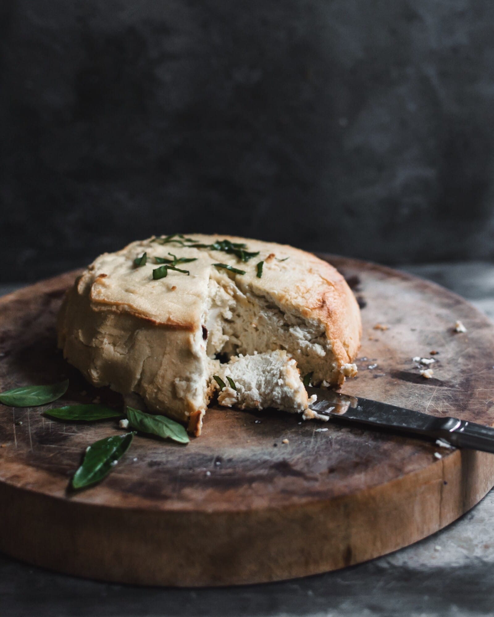 Vegan Baked Almond Soft Cheese